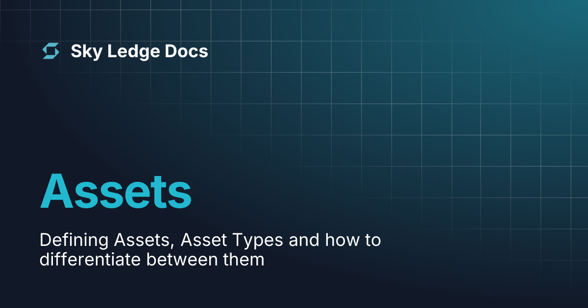 Assets | Sky Ledge Docs